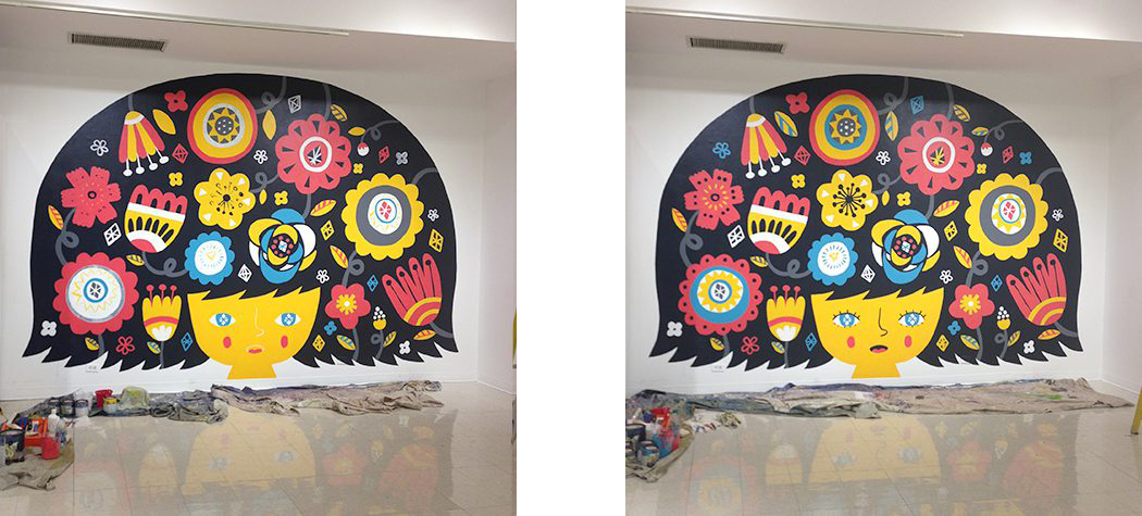 See the process for a mural by illustrator Allison Cole